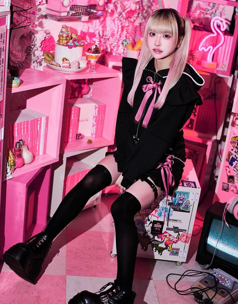 [受発注]ililil【イルイルイル】はむねずこコラボ NEZU狂セットアップ/全1色